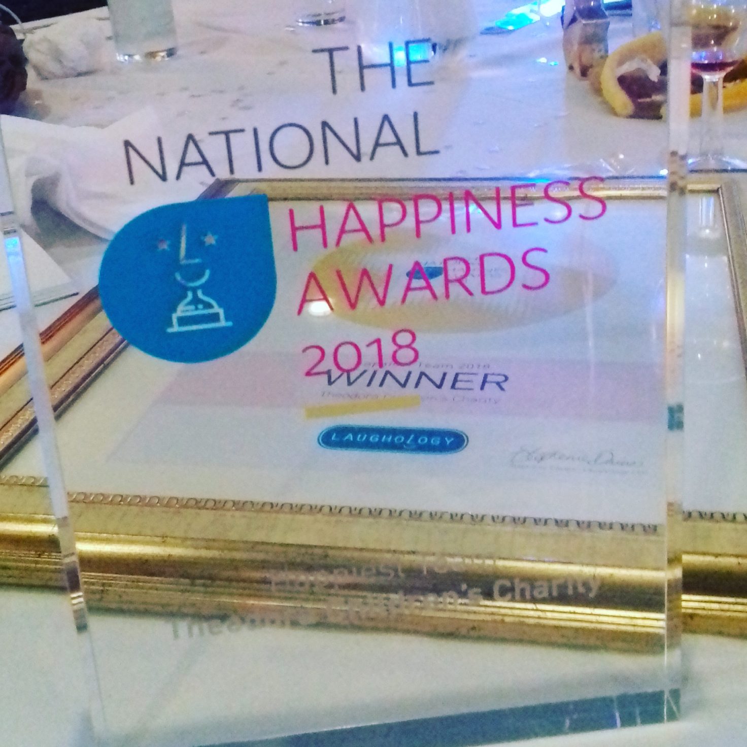 We Won A National Happiness Award! - Theodora Children's Charity